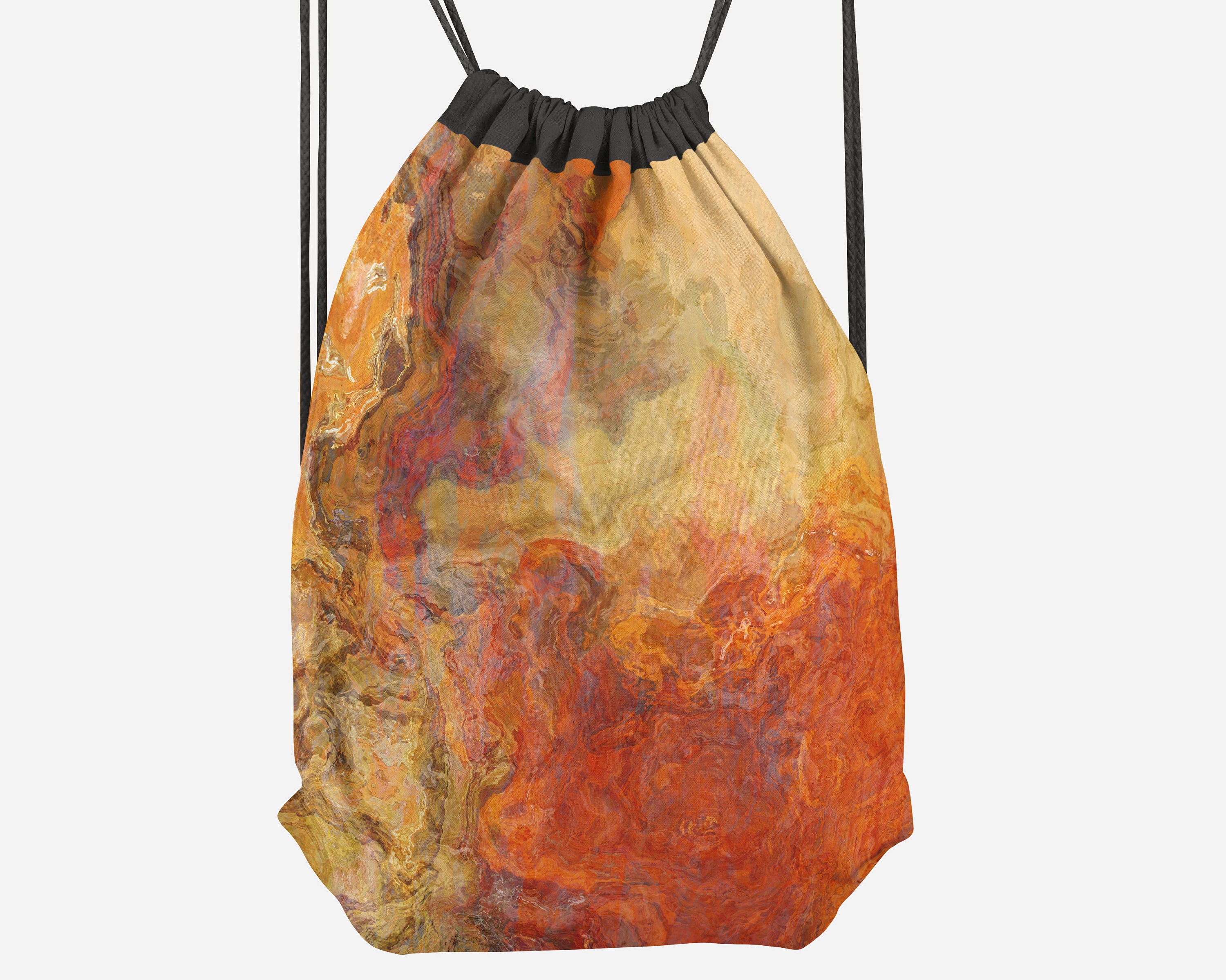 Drawstring Gym Bag With Abstract Art Modern Lined Cinch Sack | Etsy