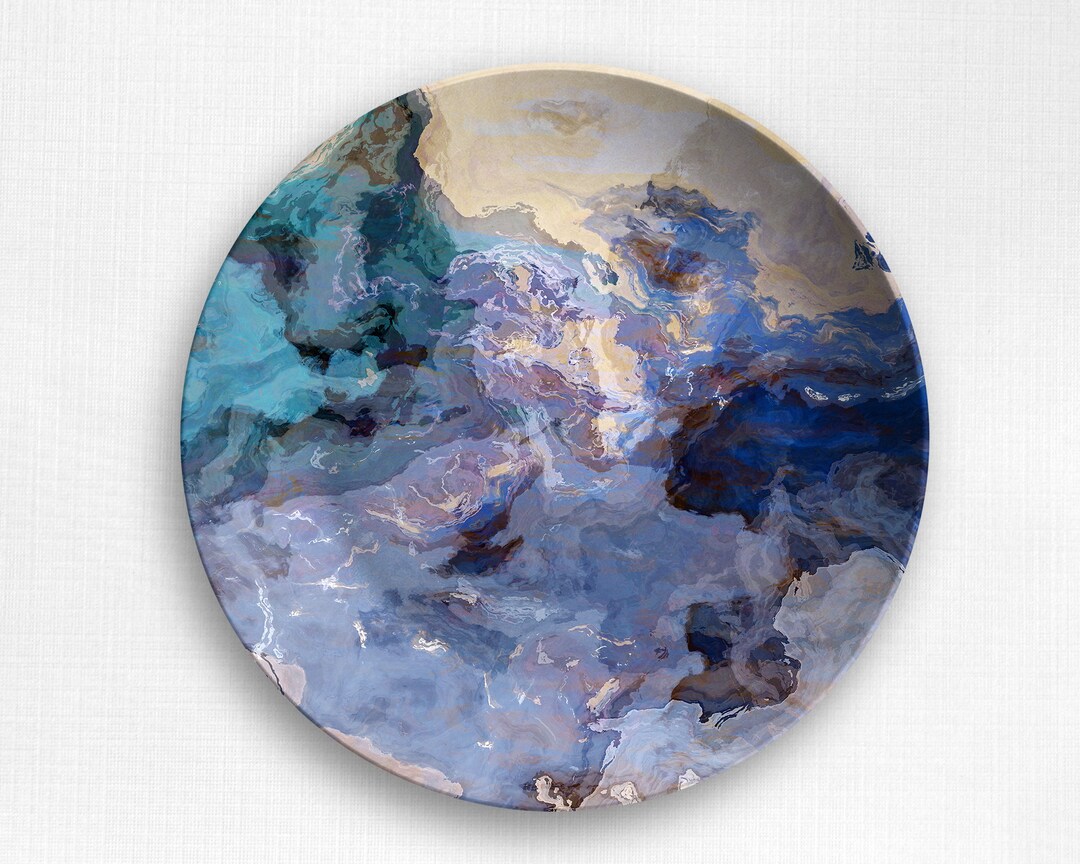 Abstract Art Plate Unbreakable Indoor/outdoor Contemporary - Etsy