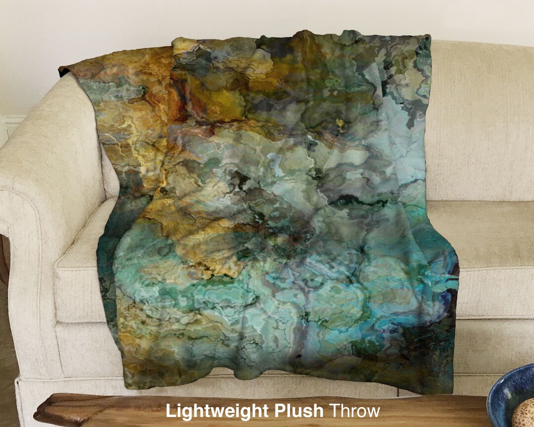 Abstract Art Blanket Throw Plush Fleece or Sherpa Fleece Sofa - Etsy