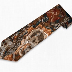 Men’s Tie With Abstract Art, Modern Men’s Necktie, Print Neck Tie for ...