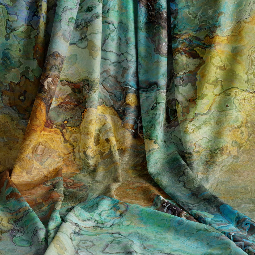 Abstract Art Fabric Printed by the Yard: Polyester Poplin or Pima ...
