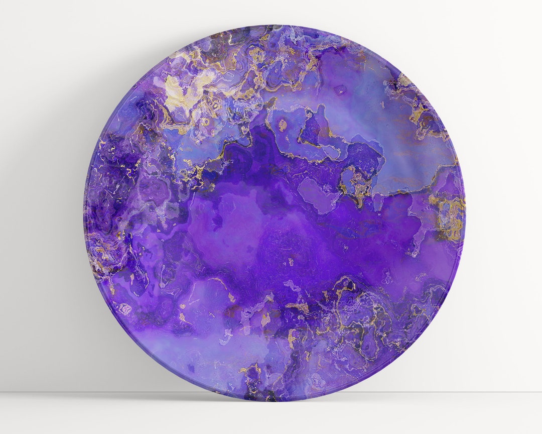 Plate With Abstract Art, Unbreakable Indoor/outdoor Contemporary ...