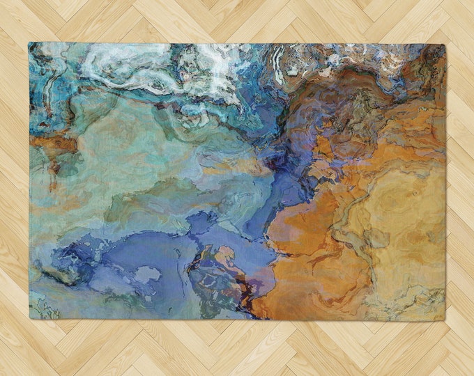 Irregular Shaped Multicolour Rug Hand-tufted Wool Handmade Area Rug ...