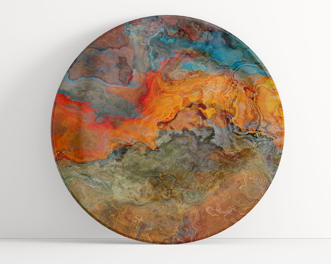 Abstract Art Plate: Unbreakable Indoor/outdoor Dinnerware - Copper ...