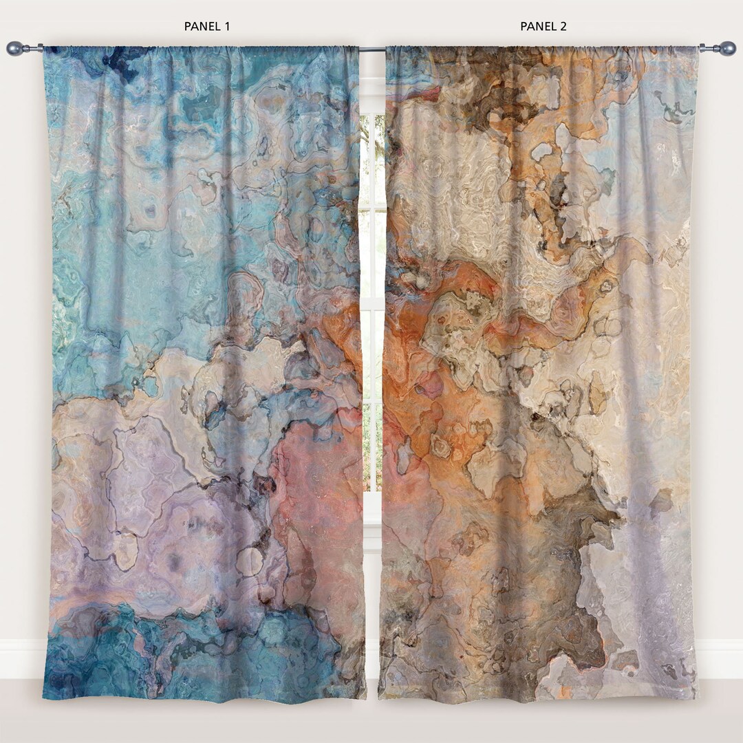 Abstract Art Window Curtain, 50x84 Panels, Blackout Drapes ...