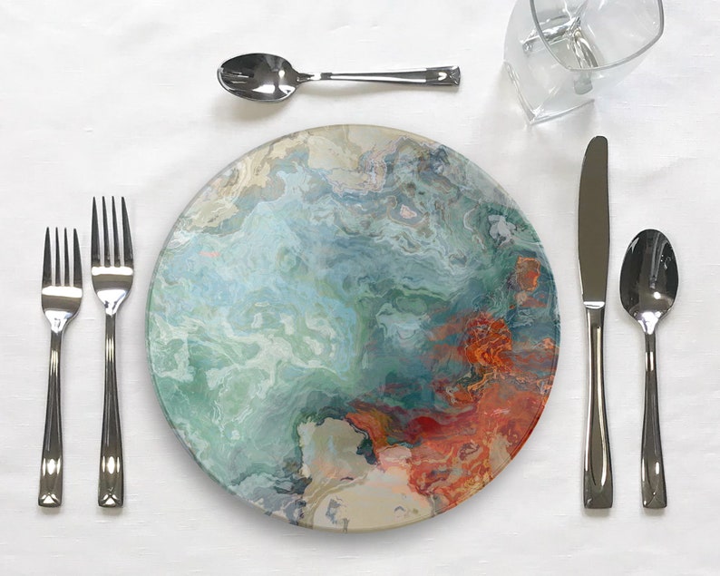 Abstract Art Plate: Unbreakable Indoor/outdoor Dinnerware - Simple ...