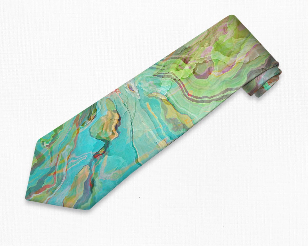 Men’s Tie With Abstract Art, Modern Men’s Necktie, Print Neck Tie for ...