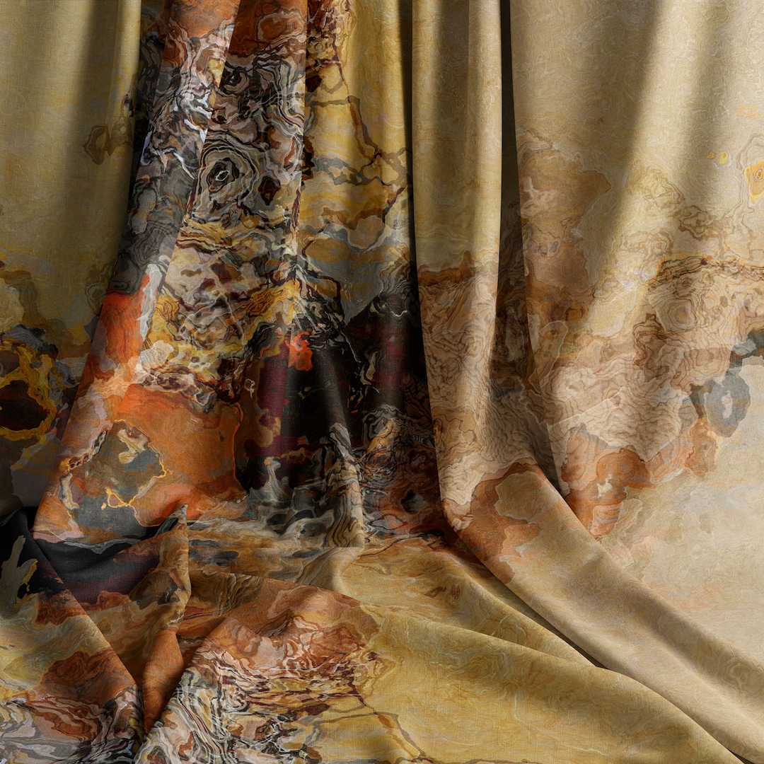 Abstract Art Fabric Printed by the Yard: Polyester Poplin or Pima ...