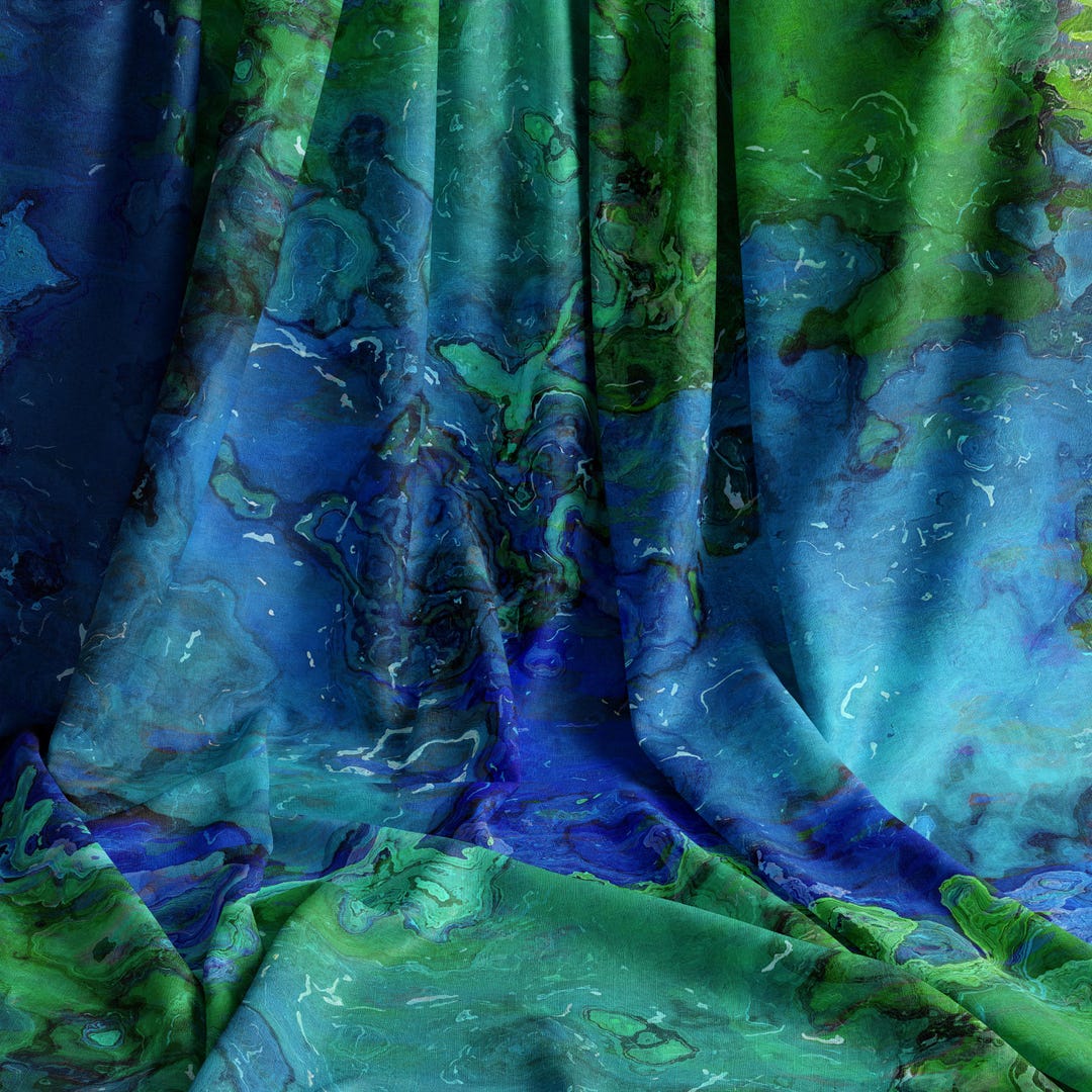 Abstract Art Fabric Printed by the Yard: Polyester Poplin or Pima ...