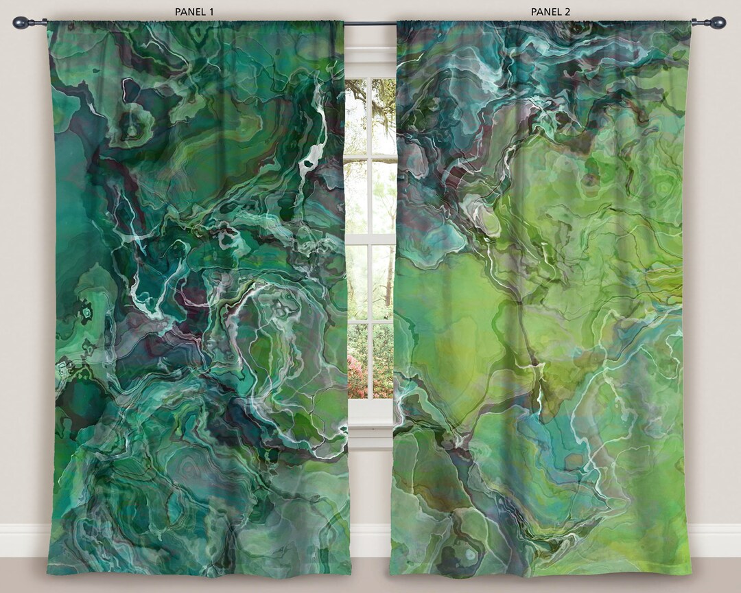 Abstract Art Window Curtain 50x84 Panels Blackout Drapes - Etsy