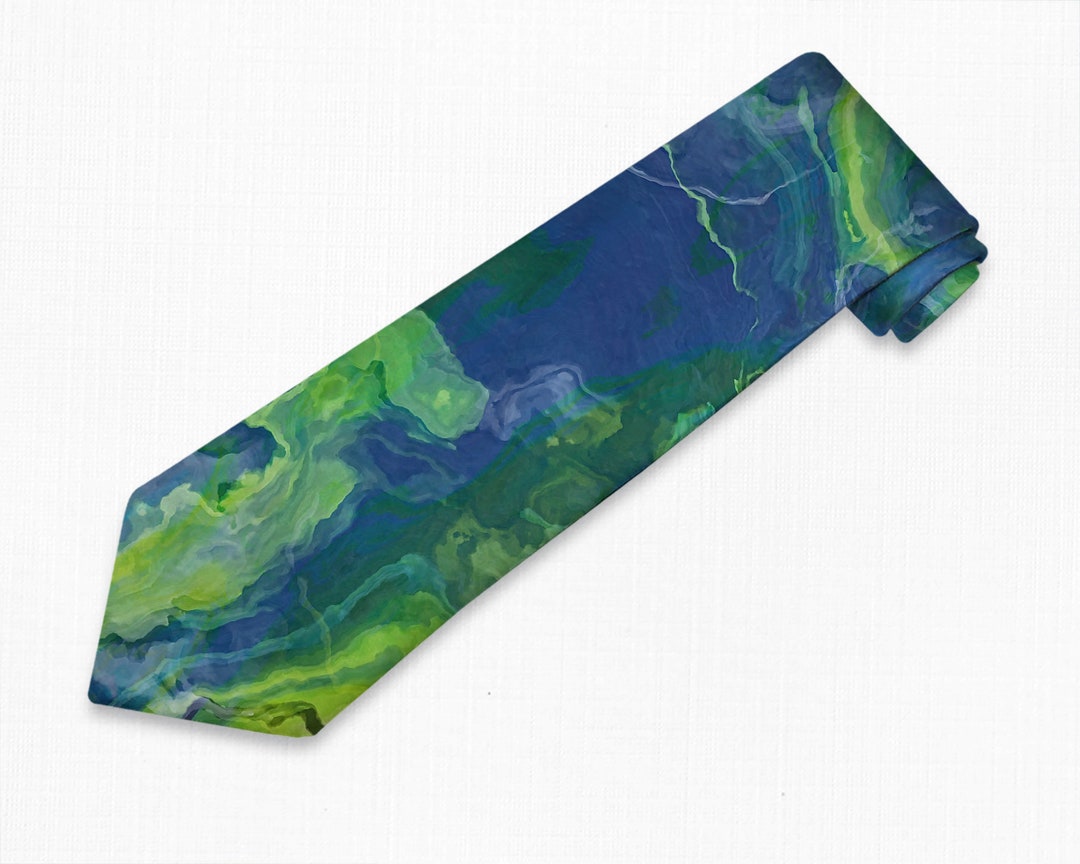 Men’s Tie With Abstract Art, Modern Men’s Necktie, Print Neck Tie for ...