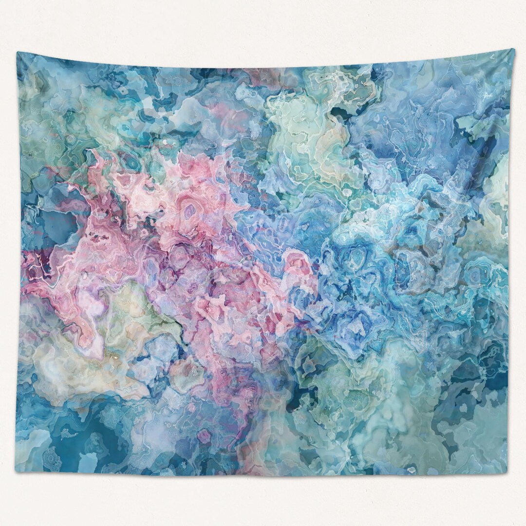 Abstract Art Tapestry: Large Modern Wall Hanging - Ingenue in Mauve ...