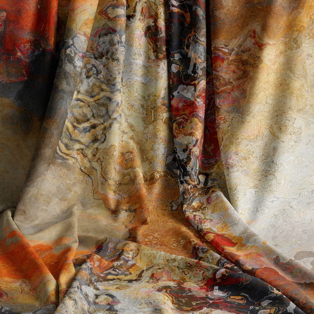 Abstract Art Fabric Printed by the Yard or Fat Quarter, Polyester ...