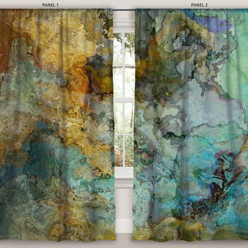 Abstract Art Window Curtain 50x84 Panels Blackout Drapes - Etsy