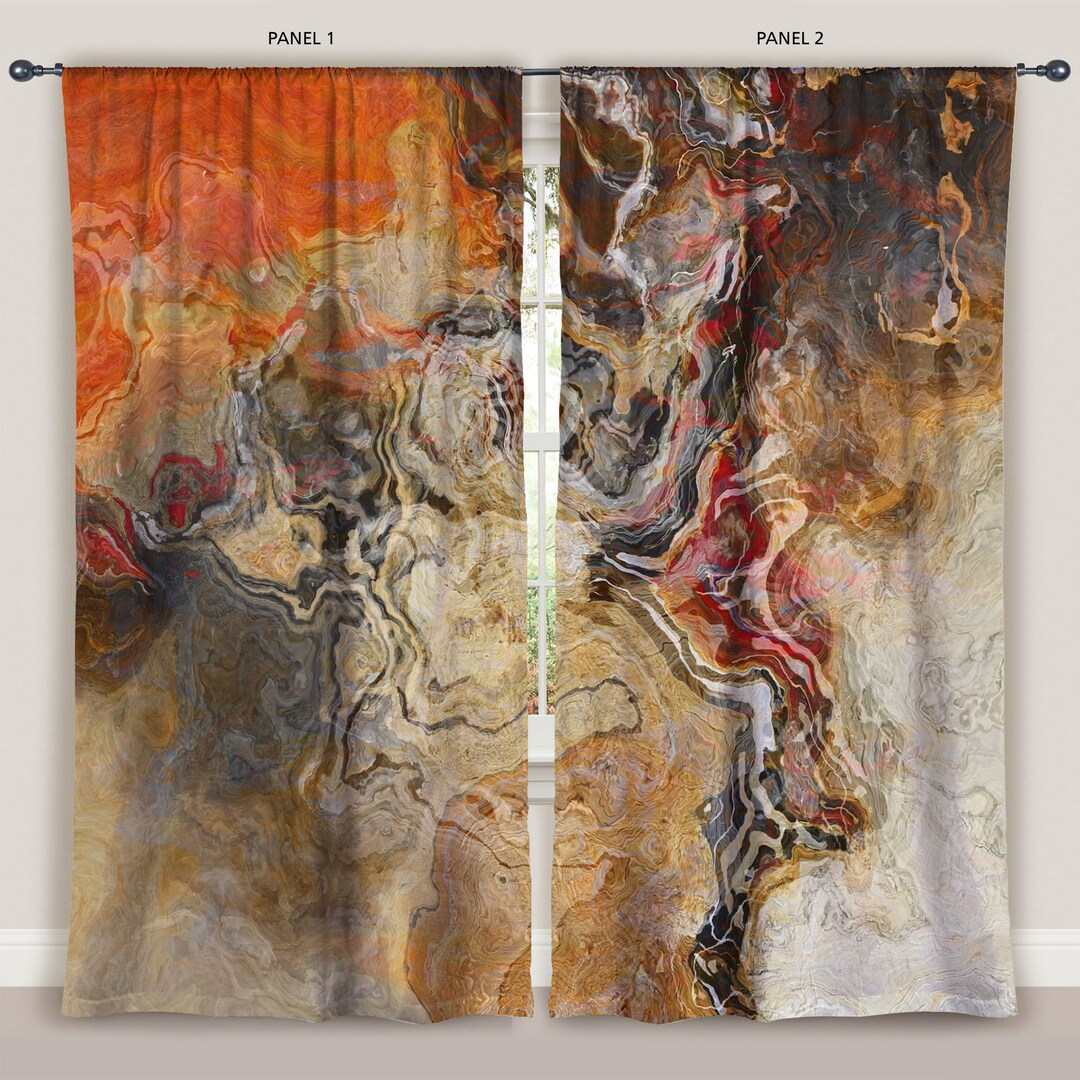 Abstract Art Window Curtain 50x84 Panels Blackout Drapes - Etsy