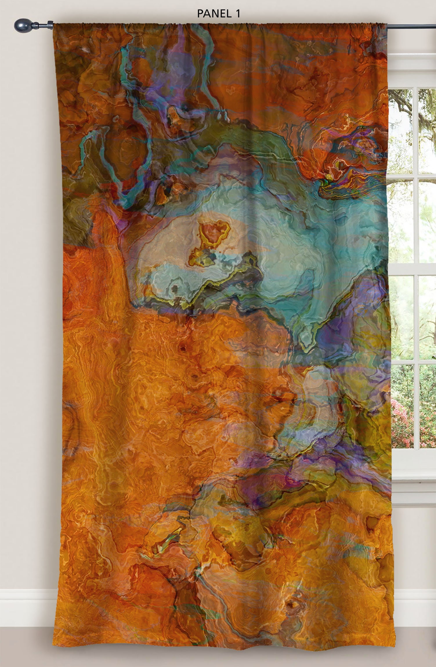 Abstract Art Window Curtain 50x84 Panels Blackout Drapes | Etsy