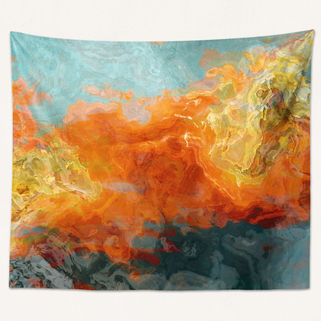 Abstract Art Tapestry Large Wall Hanging, Modern Living Room or Bedroom ...