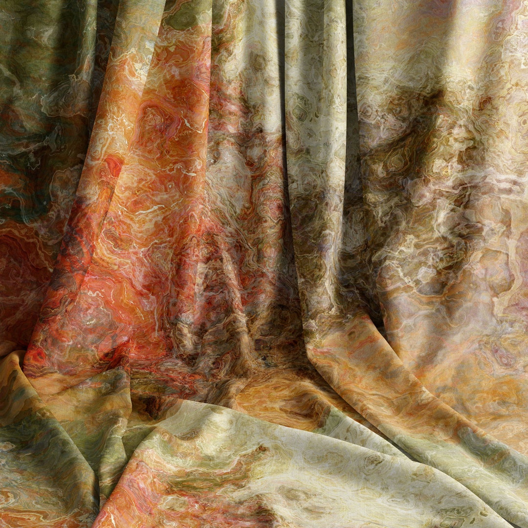 Abstract Art Fabric Printed by the Yard: Polyester Poplin or Pima ...