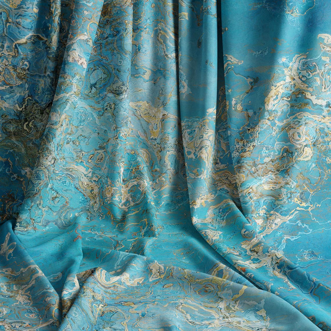 Abstract Art Fabric Printed by the Yard: Polyester Poplin or Pima ...