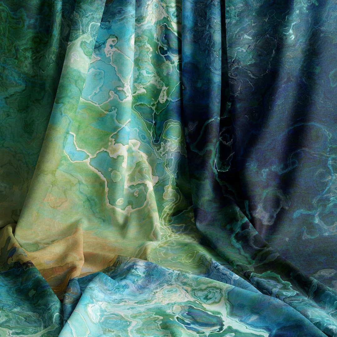 Abstract Art Fabric Printed by the Yard: Polyester Poplin or Pima ...