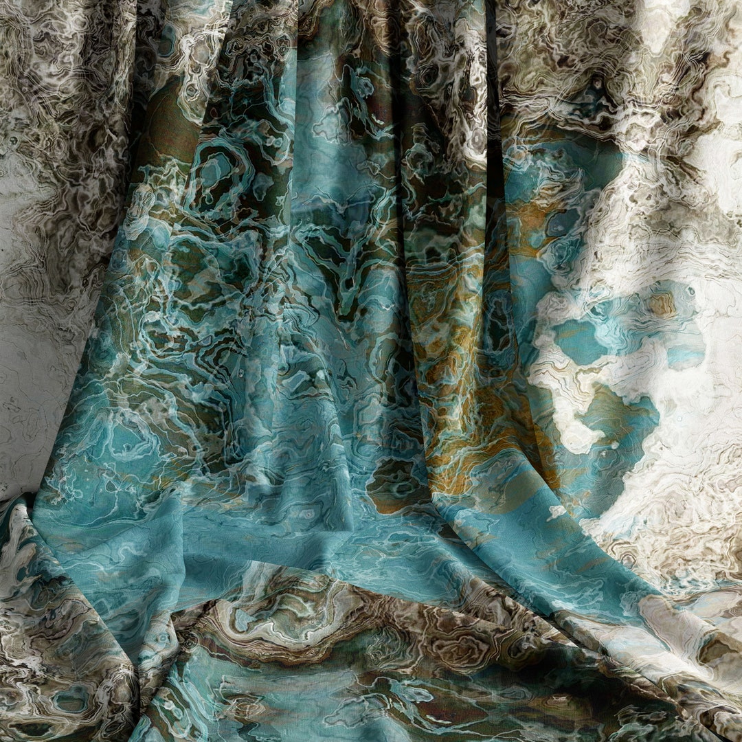 Abstract Art Fabric Printed by the Yard: Polyester Poplin or Pima ...