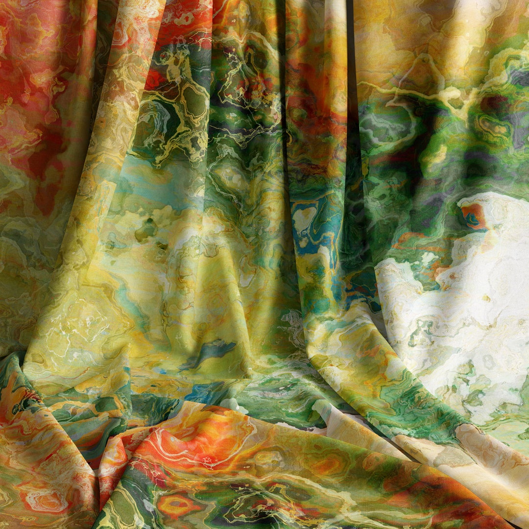 Abstract Art Fabric Printed by the Yard: Polyester Poplin or Pima ...