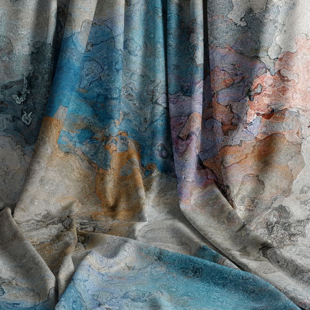 Abstract Art Fabric Printed by the Yard: Polyester Poplin or Pima ...