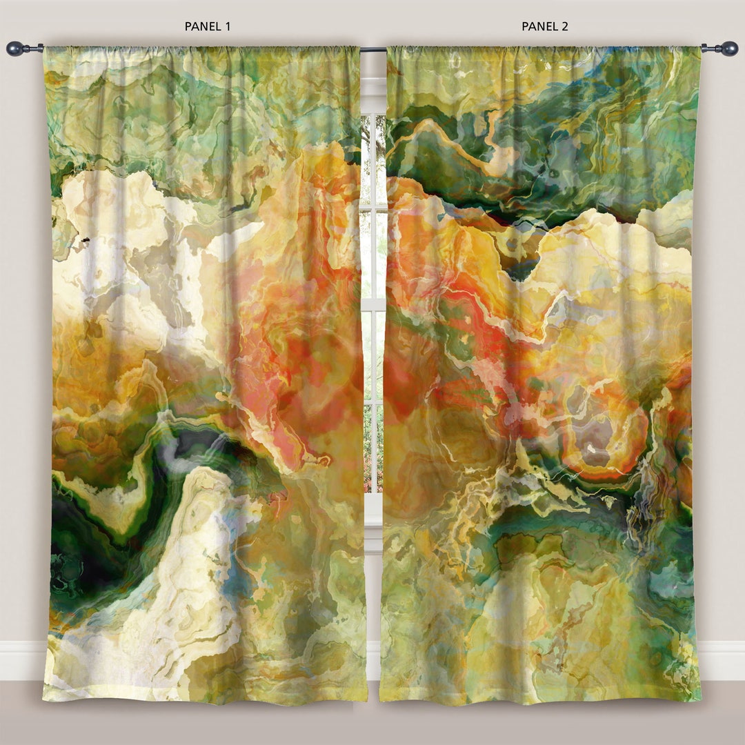 Abstract Art Window Curtain 50x84 Panels Blackout Drapes - Etsy