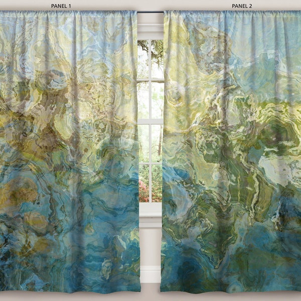 Turquoise Curtains - Etsy