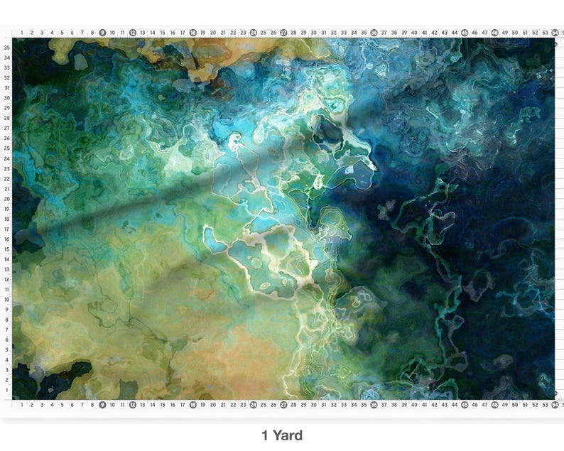 Abstract Art Fabric Printed by the Yard: Polyester Poplin or Pima ...