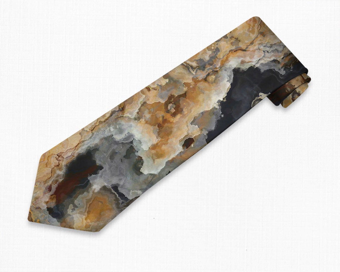 Abstract Art Men's Tie: Satin Polyester Necktie, Contemporary Design ...