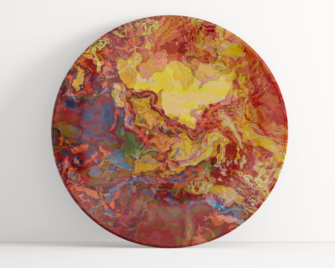 Abstract Art Plate: Unbreakable Indoor/outdoor Dinnerware - Momentary ...