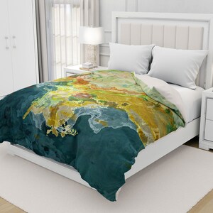 Duvet Cover With Abstract Art in King, Queen or Twin, Silky Smooth ...