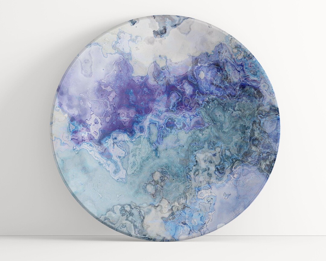 Plate With Abstract Art, Unbreakable Indoor/outdoor Contemporary ...