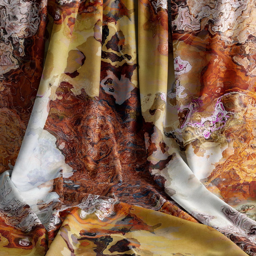 Abstract Art Fabric Printed by the Yard: Polyester Poplin or Pima ...