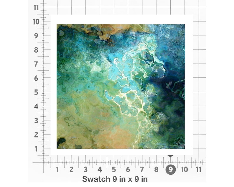 Abstract Art Fabric Printed by the Yard: Polyester Poplin or Pima ...