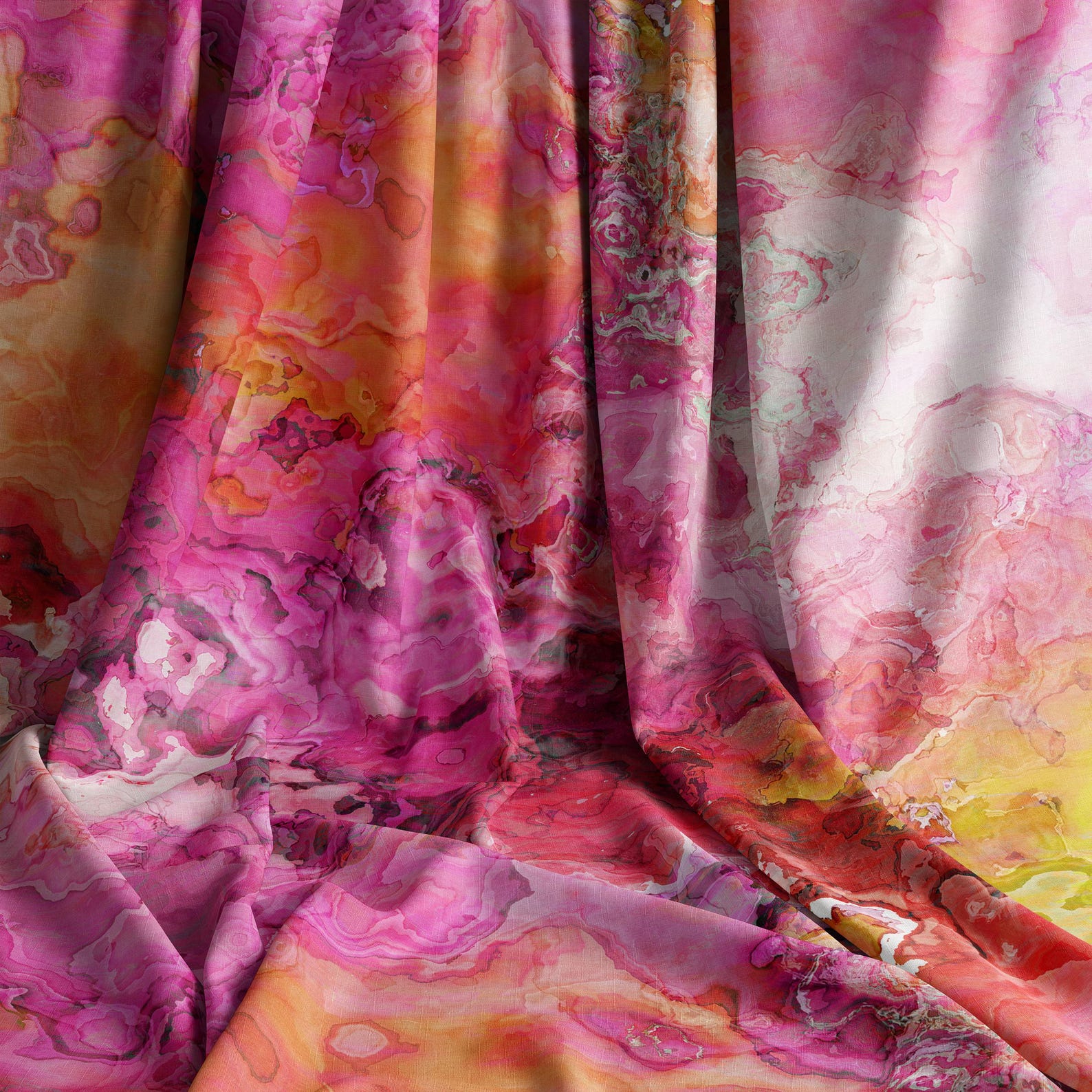Abstract Art Fabric Printed by the Yard: Polyester Poplin or Pima ...