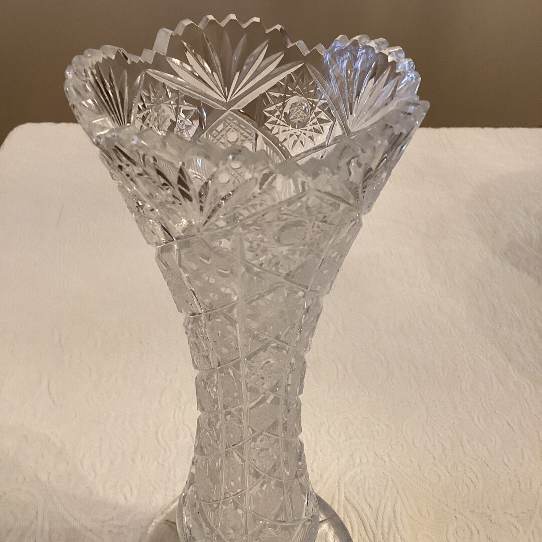 Brilliant and Rich Hand Cut Bohemian Czech Crystal Vase - Etsy