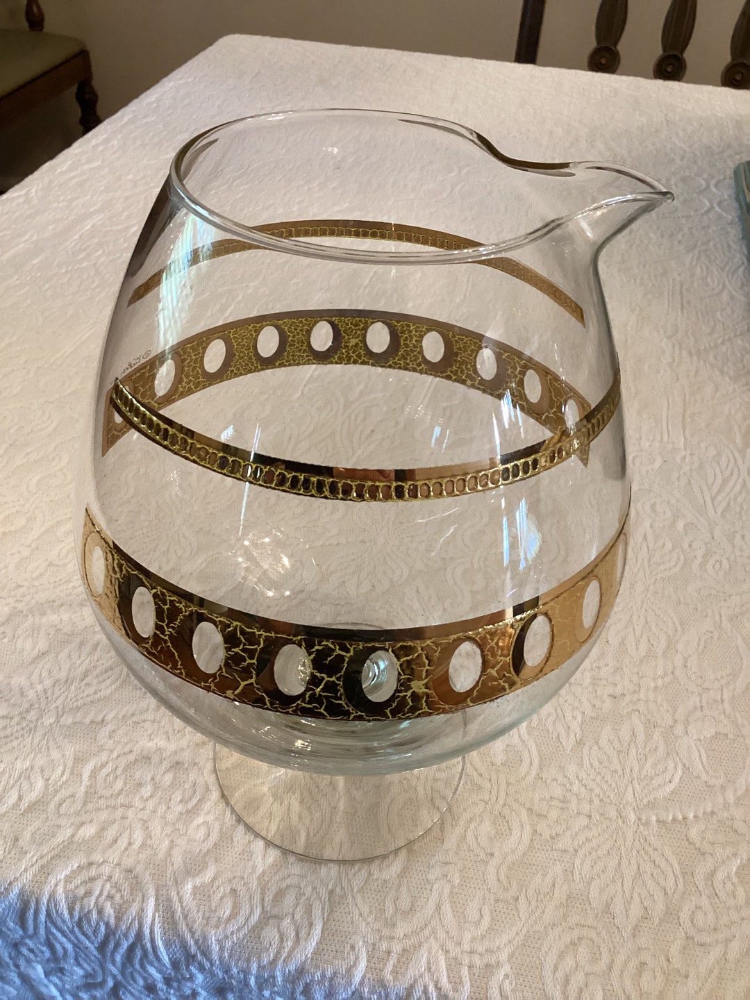 Culver Brandy Decanter, Antigua Pattern, 22K Gold Trim - Etsy