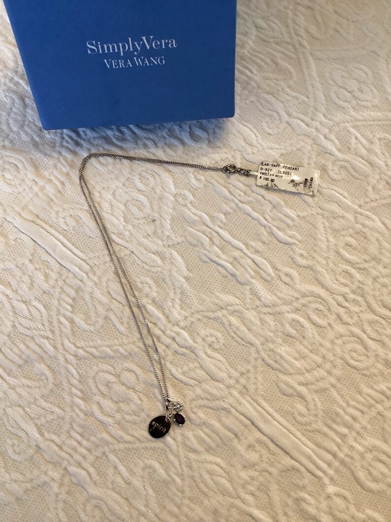 Simply Vera Wang Sterling Silver Cluster 3 Charm Necklace, Flower, Lab ...