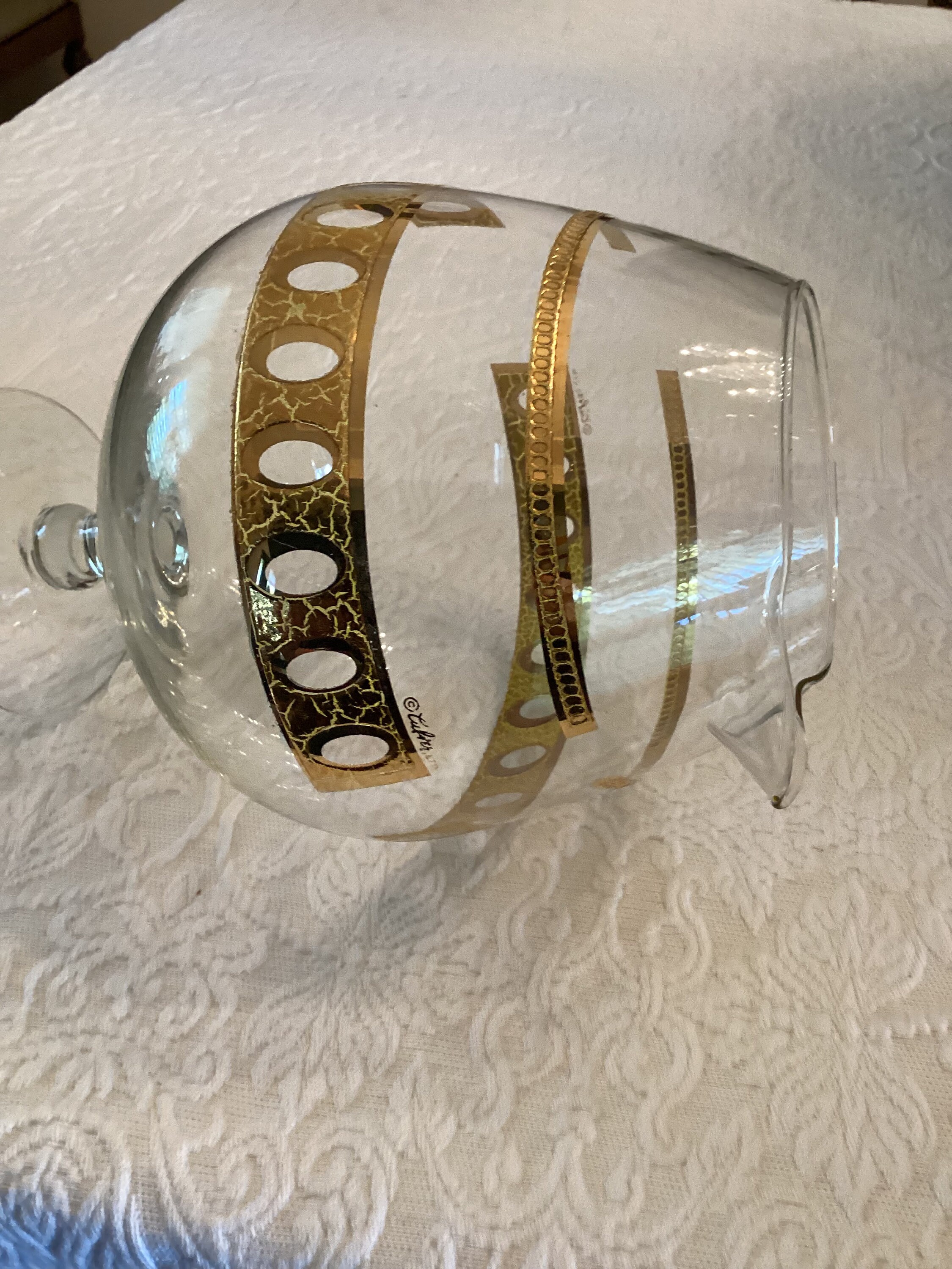 Culver Brandy Decanter, Antigua Pattern, 22K Gold Trim - Etsy