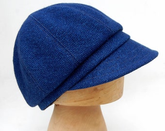 Handmade French Work Cap in Vintage Indigo Cotton Workwear Fabric, by ...