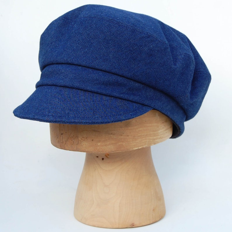 Handmade French Workwear Cap in Indigo Linen and Cotton by - Etsy