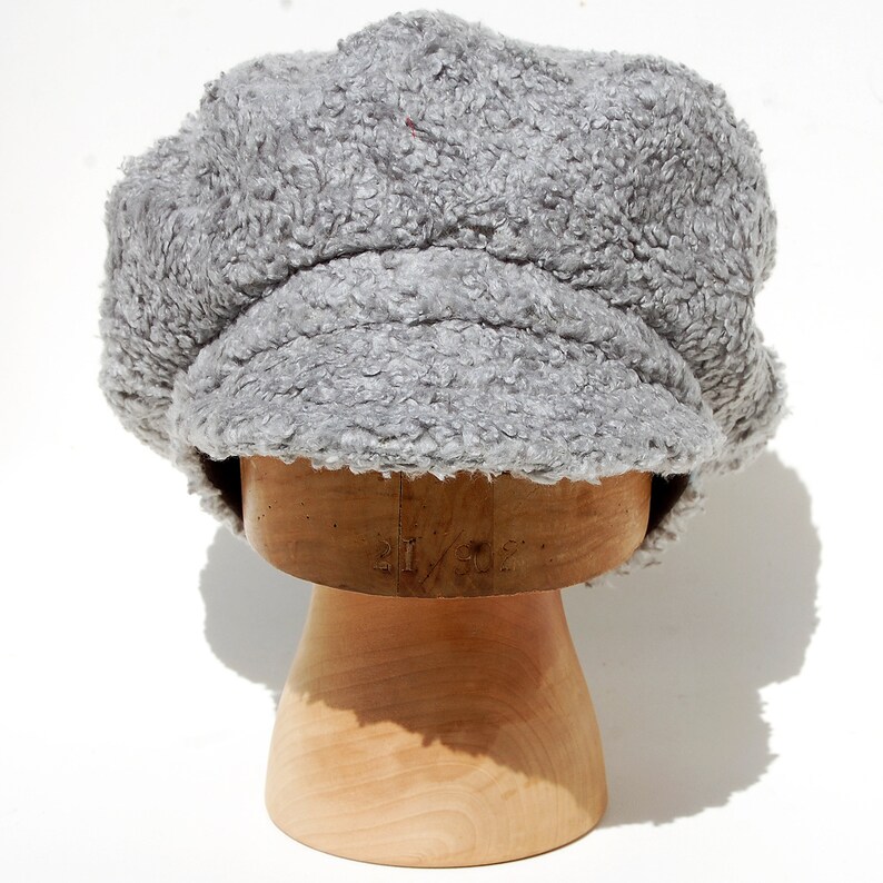 Faux Fur Unisex Cap Grey Handmade Fuzzy Cap by Zuthats - Etsy
