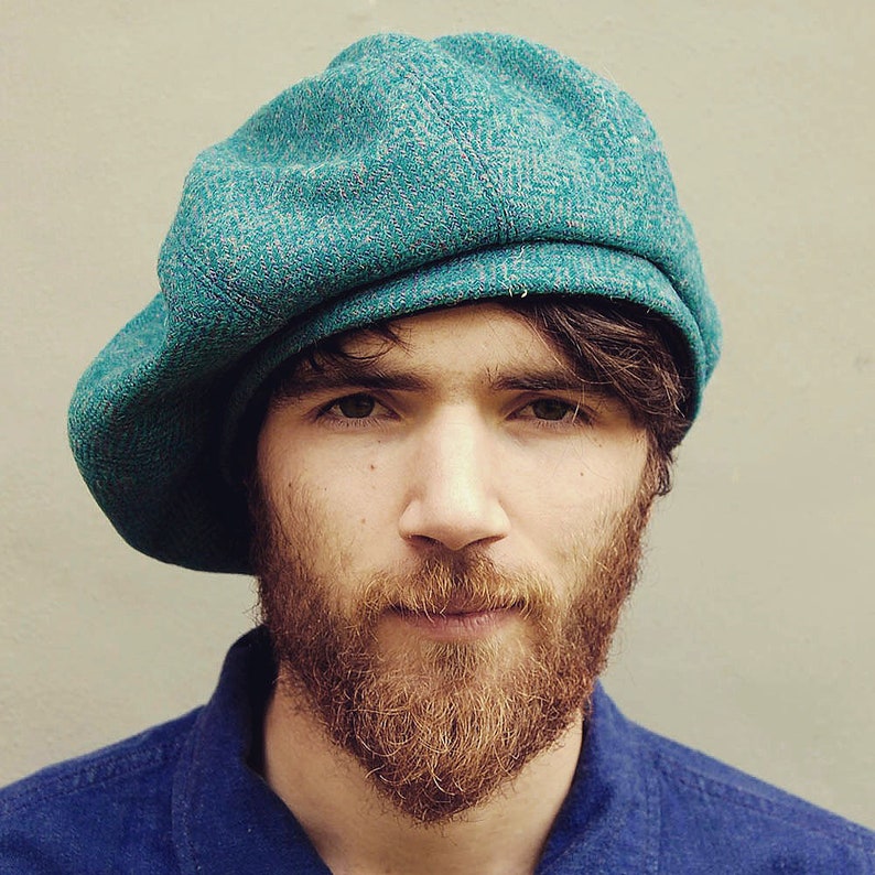 Handmade Green Scottish Tam O Shanter Harris Tweed Beret Peaky - Etsy
