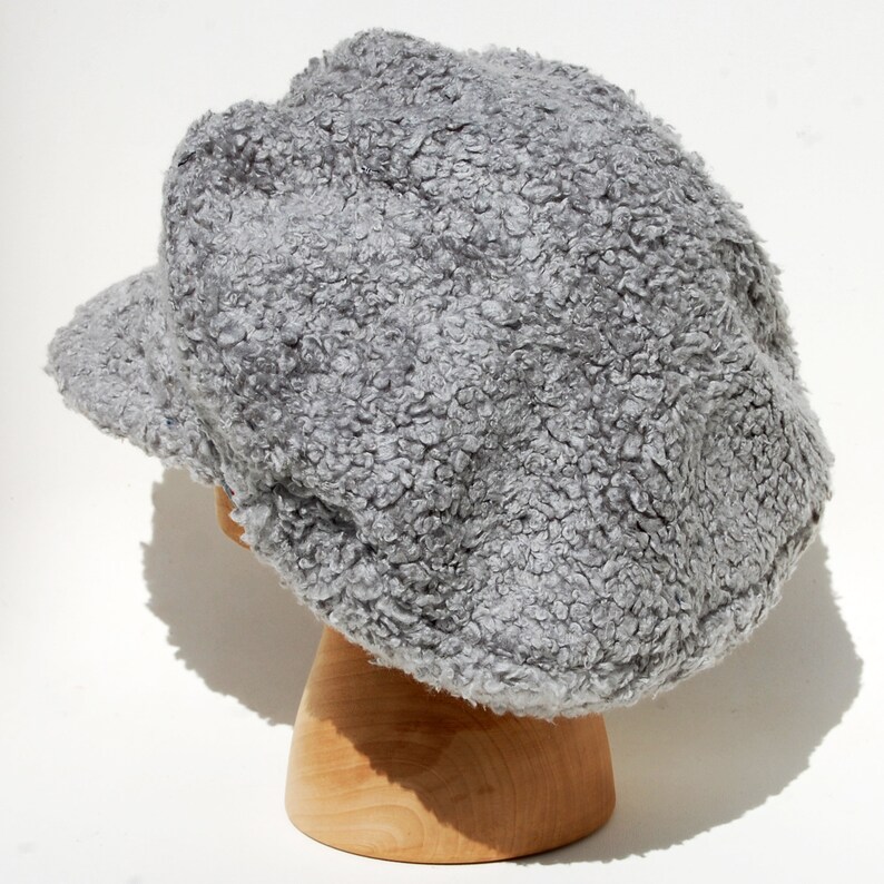 Faux Fur Unisex Cap Grey Handmade Fuzzy Cap by Zuthats - Etsy
