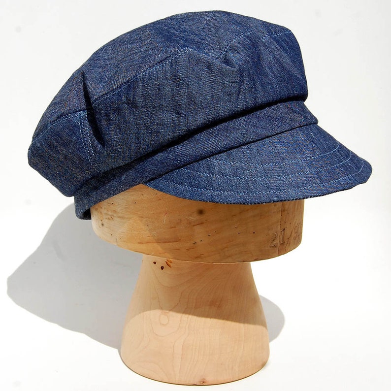 Handmade French Workwear Cap in Indigo Linen by Zuthats - Etsy
