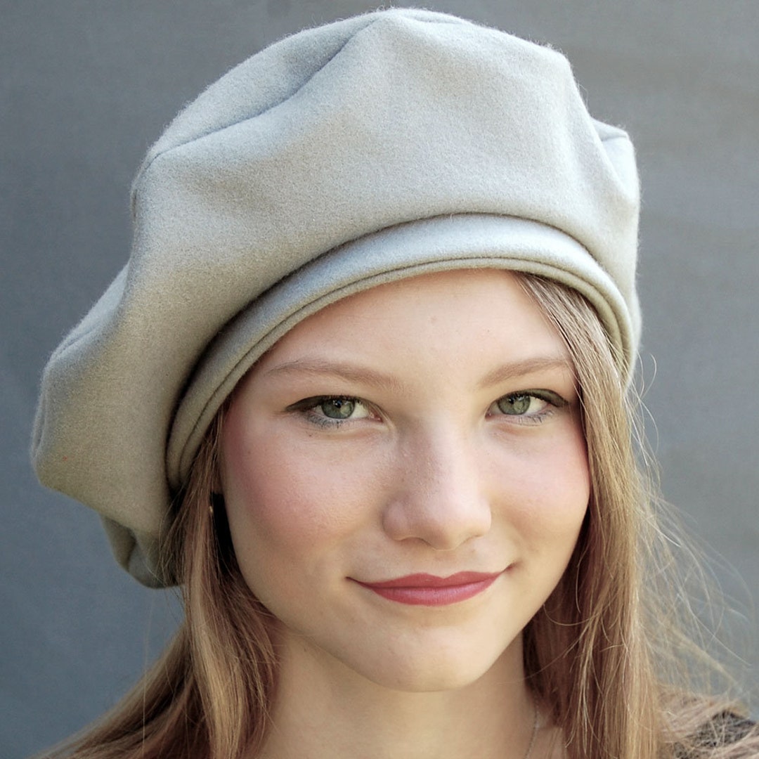 French Felt Beret, Felt Wool Beret, Classic French Beret, Designer Felt ...