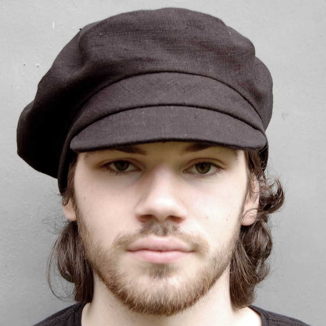 Black Linen Summer Cap, Zutmarco, by Zuthats - Etsy