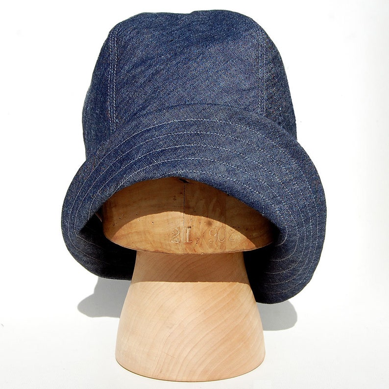 Handmade Asymmetrical Indigo Linen Cloche Hat by Zuthats, Zutamelie - Etsy